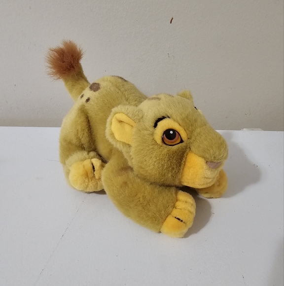 Disney | Toys | Disney The Lion King Simba Plush Pouncing Baby Vintage ...